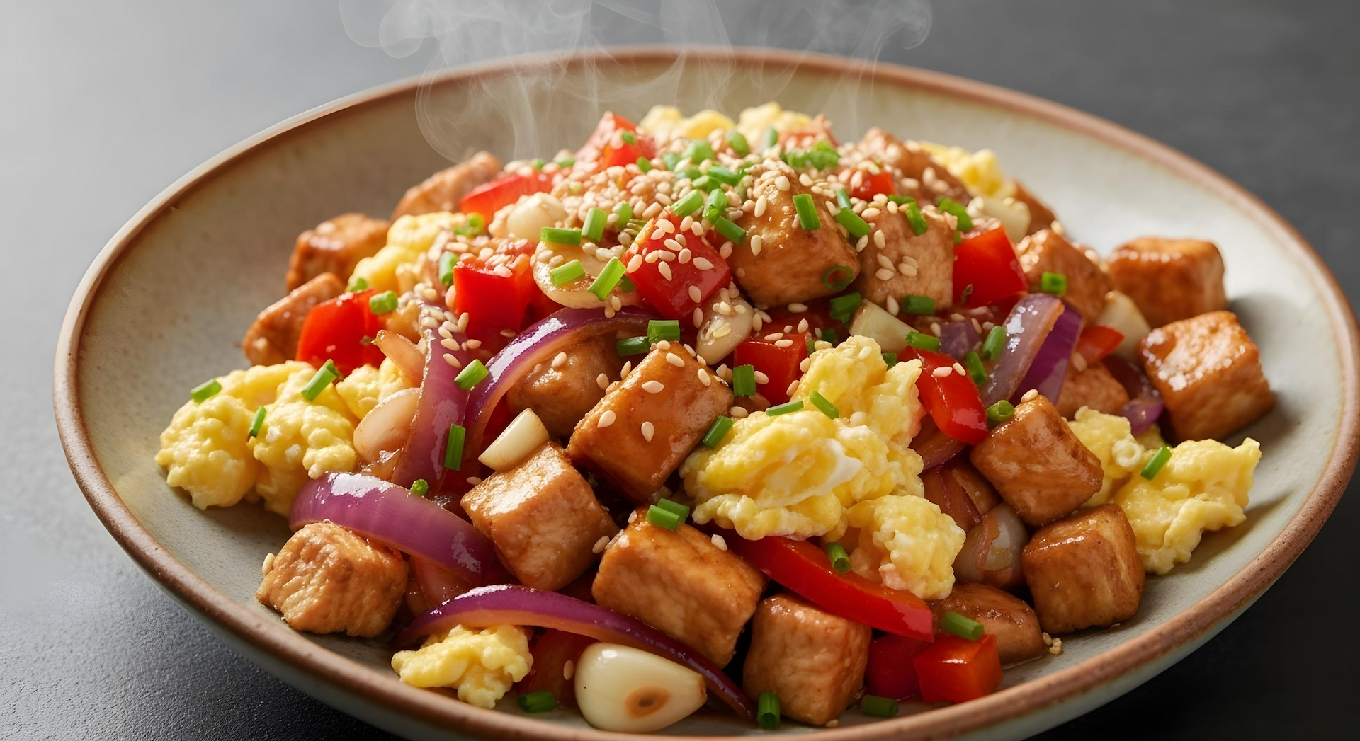 Sesame Ginger Chicken Scramble – Taste Flavor Co.