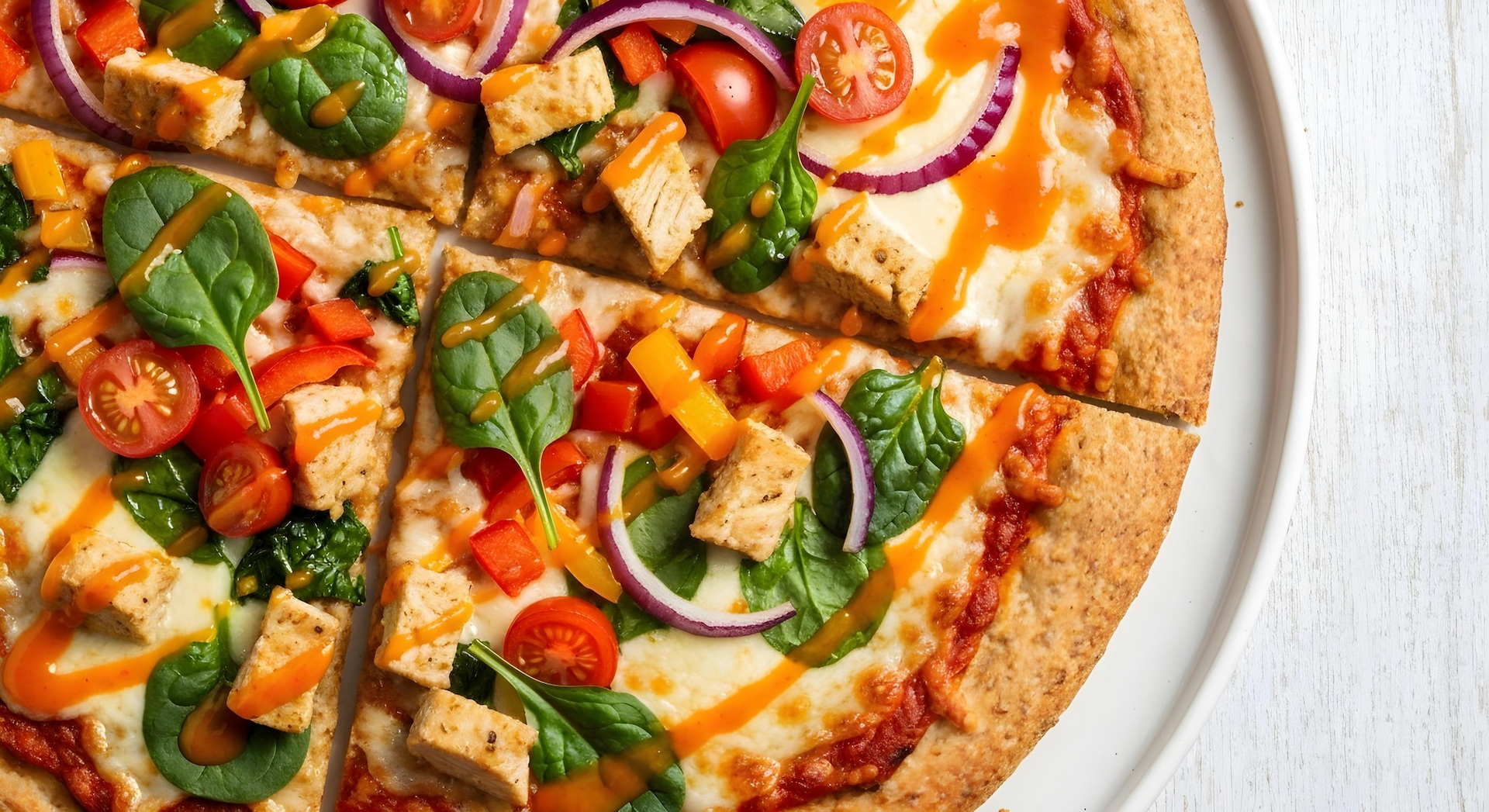 Spicy Chicken Flatbread Pizza – Taste Flavor Co.
